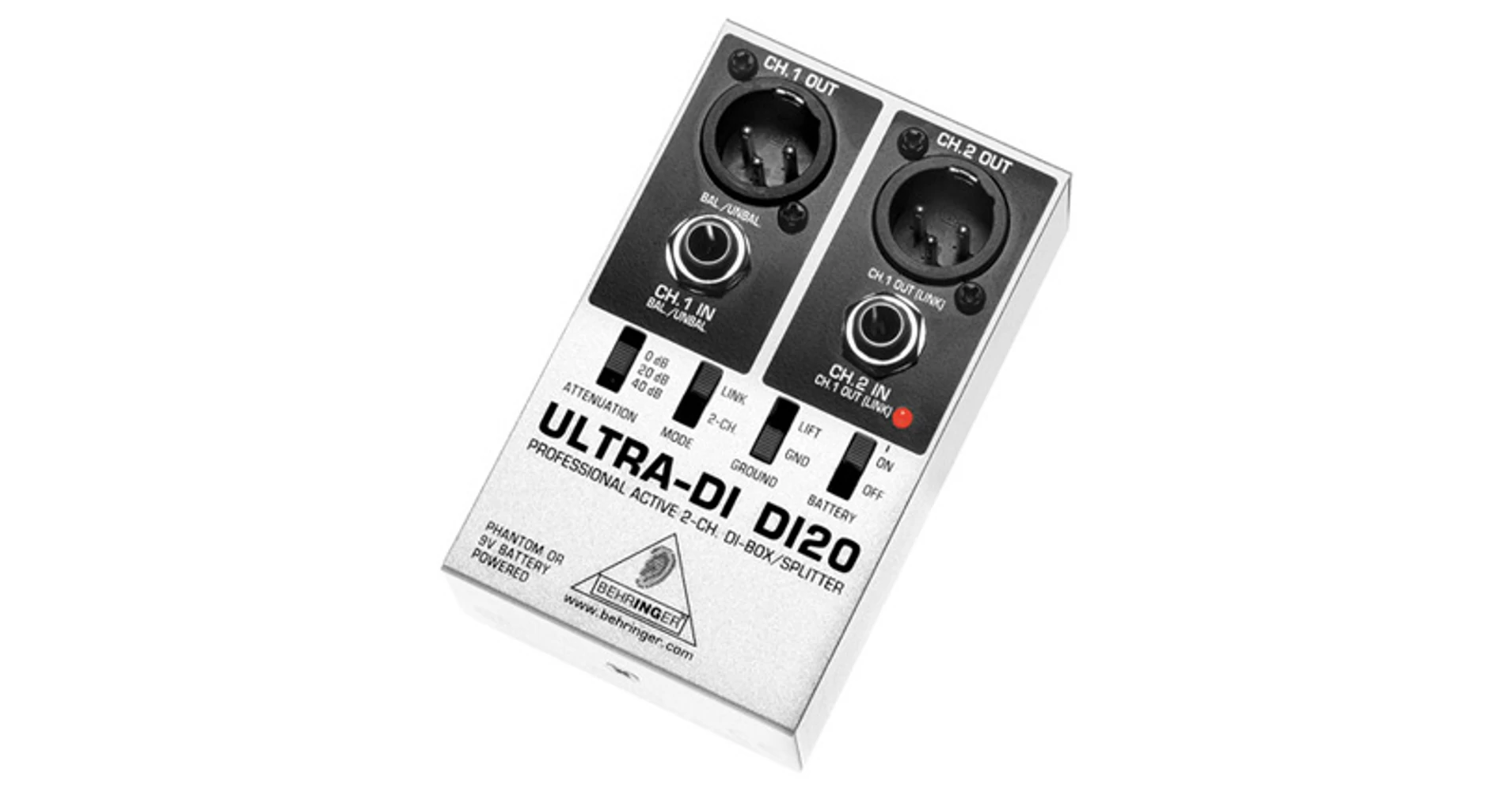 Behringer Ultra-DI DI20 kétcsatornás aktív DI-box - Di-Boxok, fantomtápok